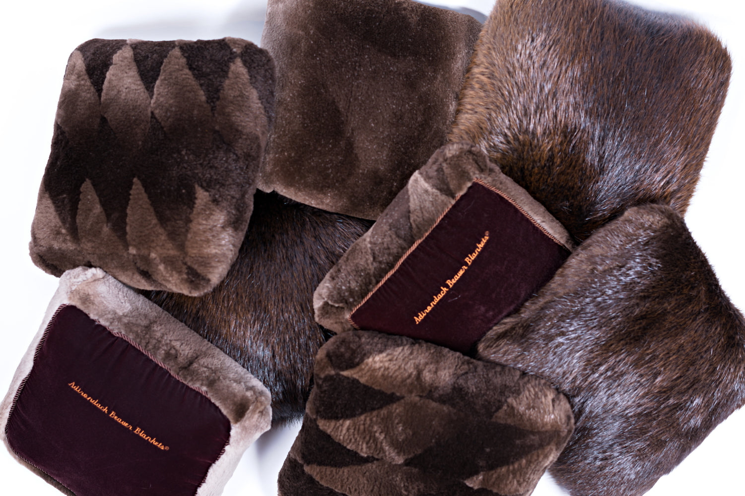Sheared Beaver Fur Pillows | Adirondack Beaver Blankets